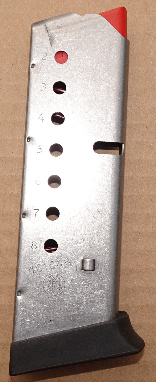 Smith & Wesson S&W MAGAZINE, 40 CALIBER, RED FOLLOWER, 8 SHOT .40 S&W ...