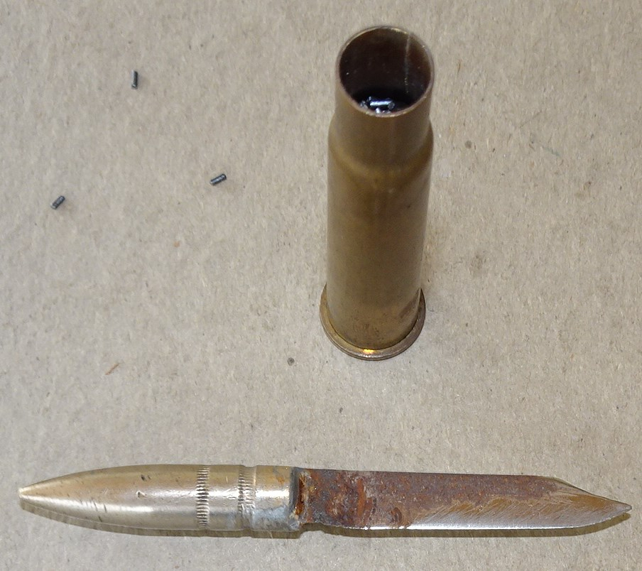 303 BRITISH WW 1, ONE OF A KIND, WITH KNIFE IN BASE OF BULLET .30-40 ...