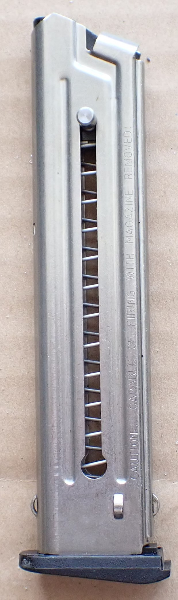 SMITH & WESSON FACTORY 22 AUTO CLIP, STAINLESS STEEL, NOS .22 LR ...