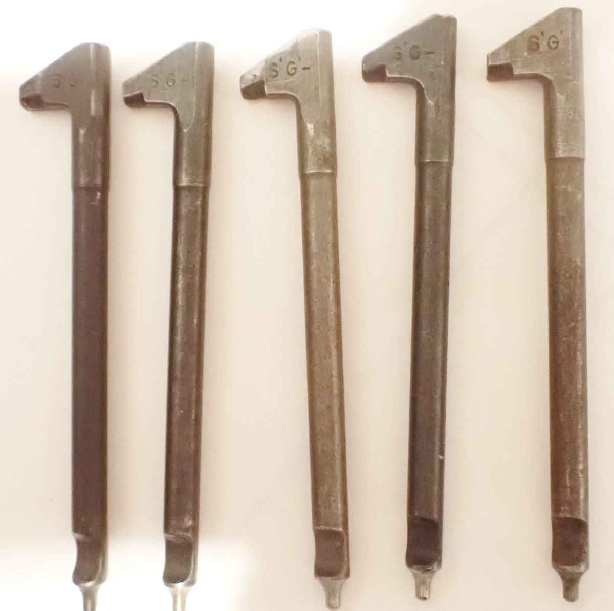 SAGINAW S`G` TYPE1 FIRING PINS, FIVE (5) IN NUMBER, CODED, USED ...