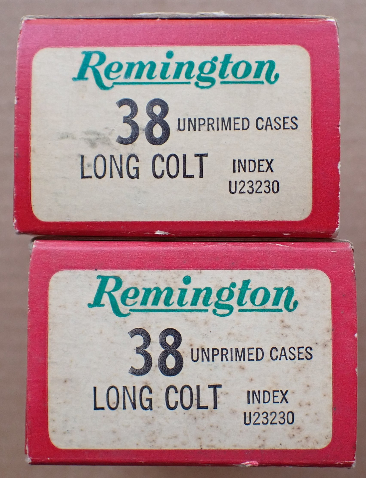 REMINGTON VIRGIN BRASS, 38 LONG COLT, 100 ROUNDS, NOS, ORIGINAL BOXES ...