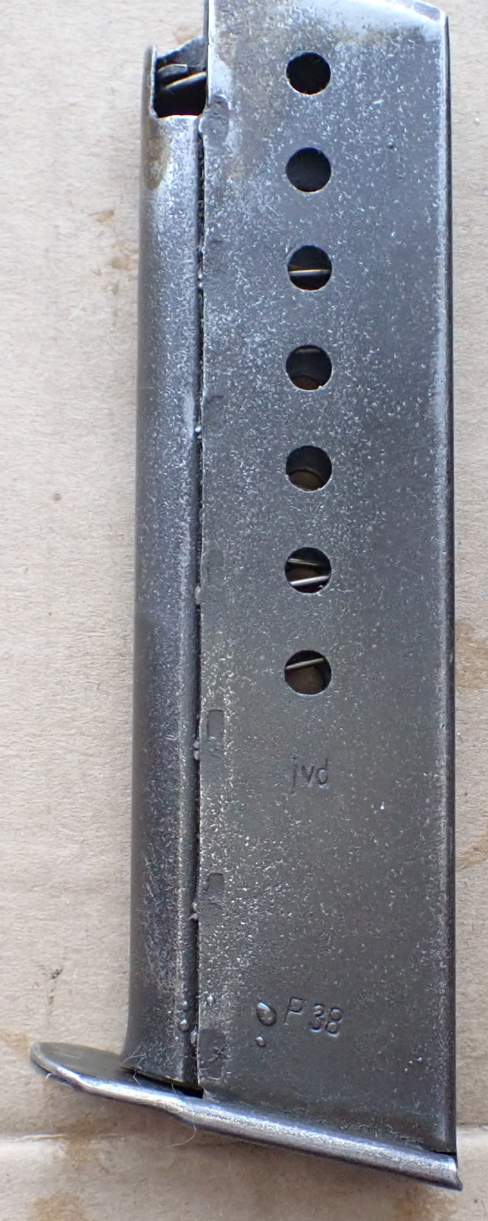 NAZI ERA P-38 MAGAZINE, CODED WITH PROOFS, MADE BY ENM, USED. .38 ...