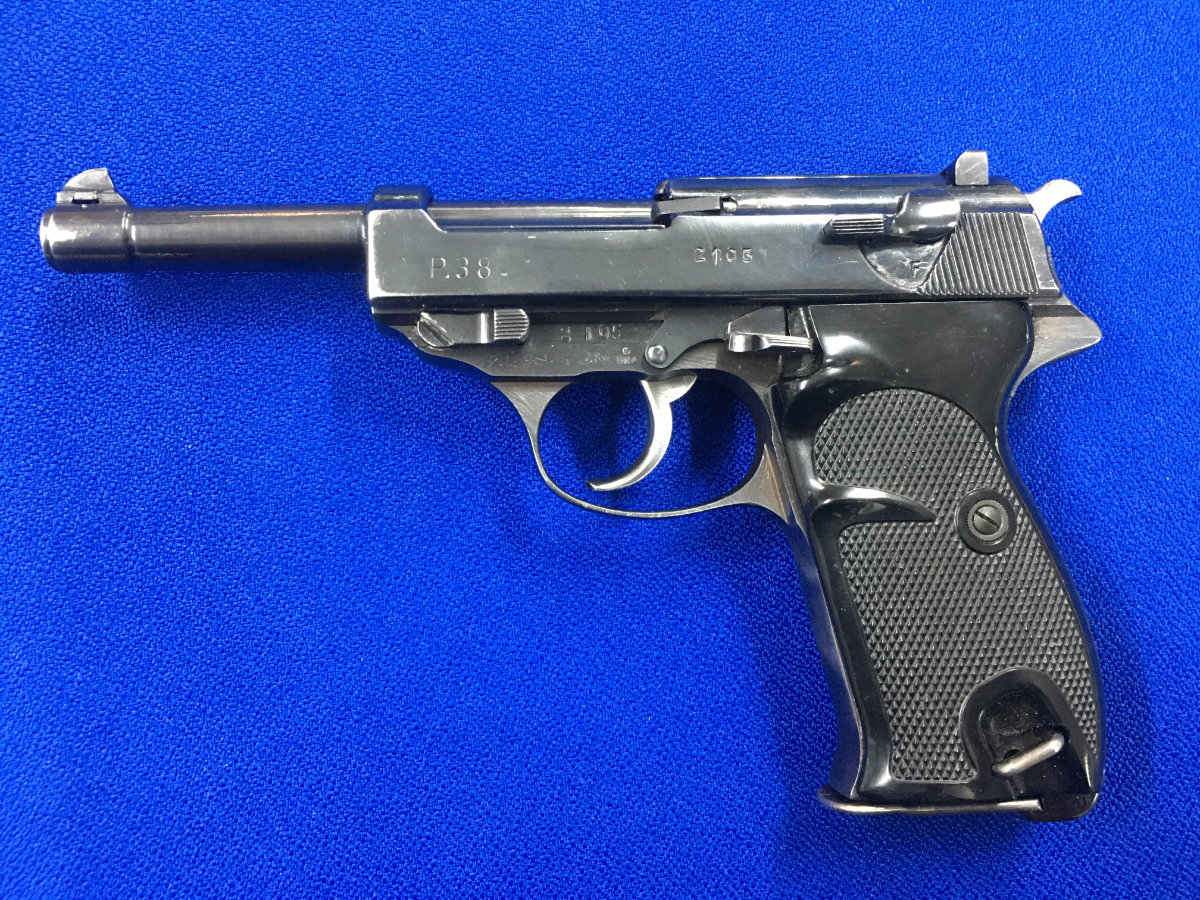 Walther P38, NAZI MARKED, COMES W/ REPRO HOLSTER & TOOL, CHAMBERED IN ...