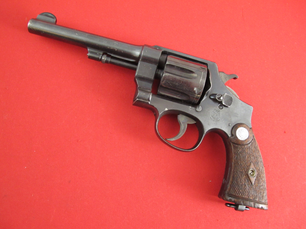 Smith & Wesson Model 1917 45ACP, Brazilian Contract 1937, 5.5in Blue, C&R OK, NO RESERVE .45 ACP ...