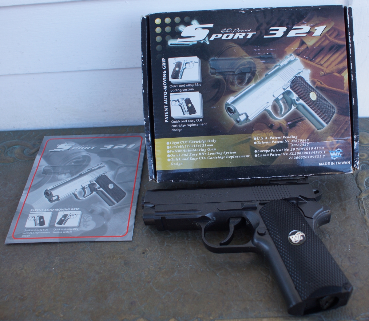 AIRSOFT Co2 PISTOL GUN 460-510 FPS WG SPORT 321 FULL METAL COMPACT 1911 ...