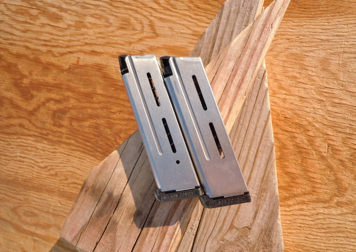 Two Wilson Combat 1911 Single Stack 10mm Stainless Steel Magazines w ...