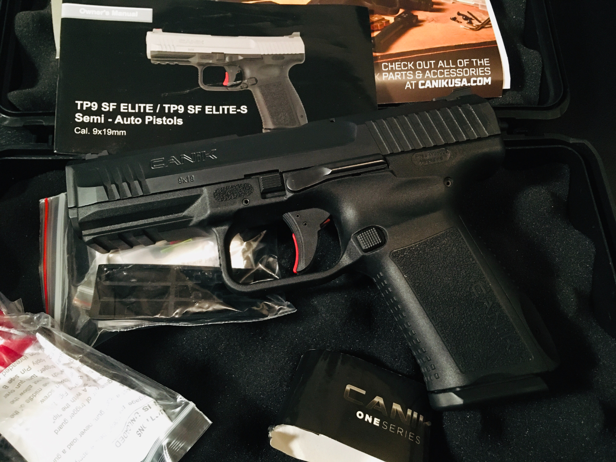 CANIK Elite Series One 15 round magazine two back straps.... Red fiber ...