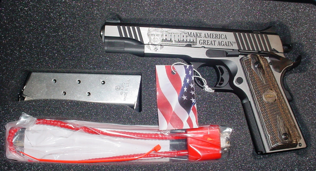 Thompson Auto-Ordnance 1911 DONALD TRUMP MAKE AMERICAN GREAT 45 ACP ...