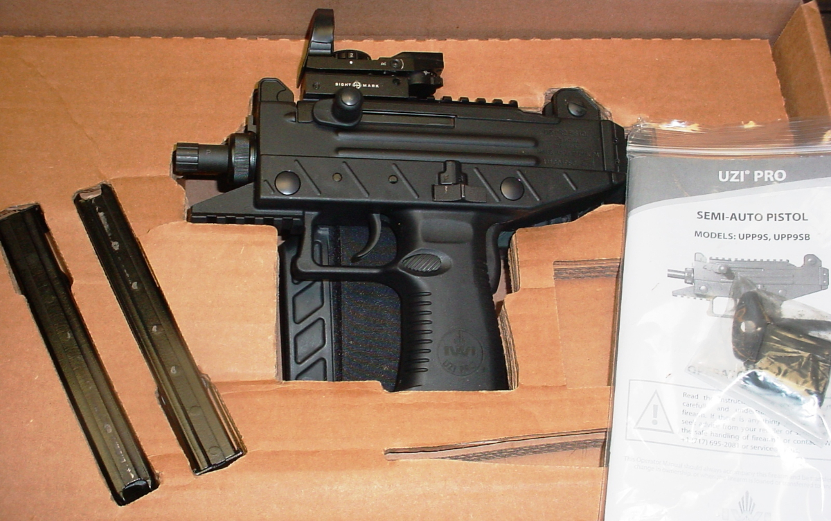 IWI UZI PRO PISTOL 9MM WITH FOLDING BRACE IN BOX 9mm Luger 17335405 ...