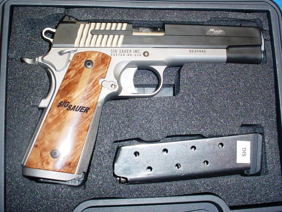 SIG Sauer MODEL 1911 -45-STX 45 ACP CALIBER FULL SIZE WITH NS .45 ACP ...