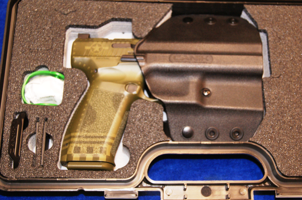 Canik GREEN BOMBER 9MM SEMI AUTO PISTOL LIKE NEW IN FACTORY HARDCASE ...