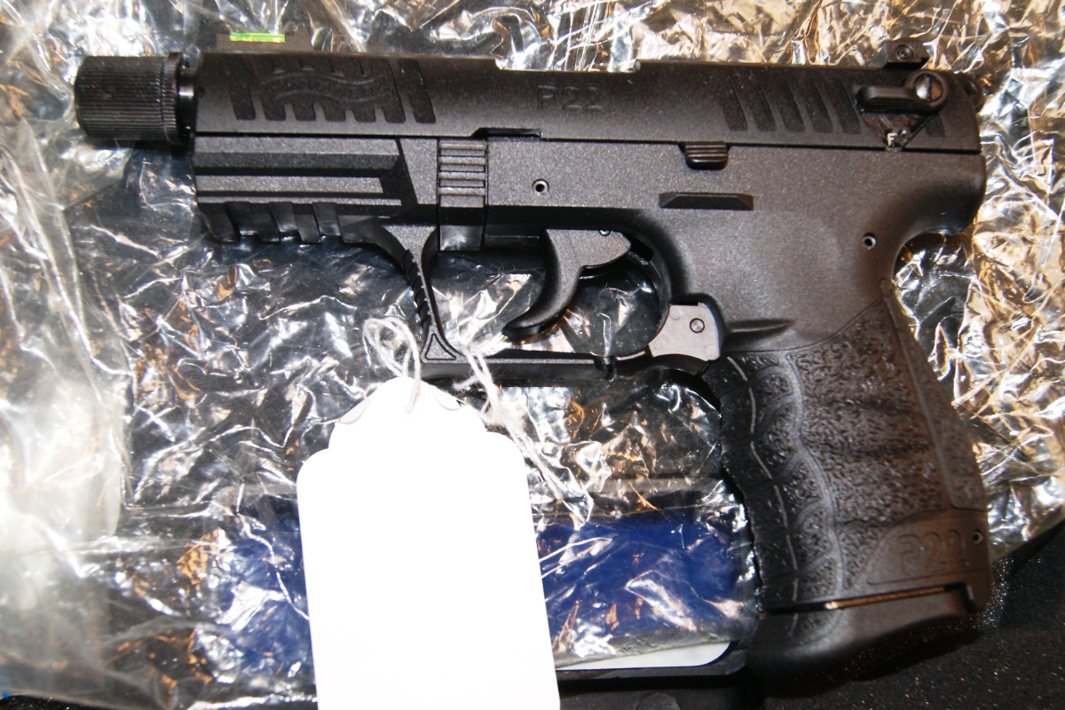 Walther P22 TACTICAL 22LR TREADED SEMI AUTO PISTOL .22 LR 17367362 ...