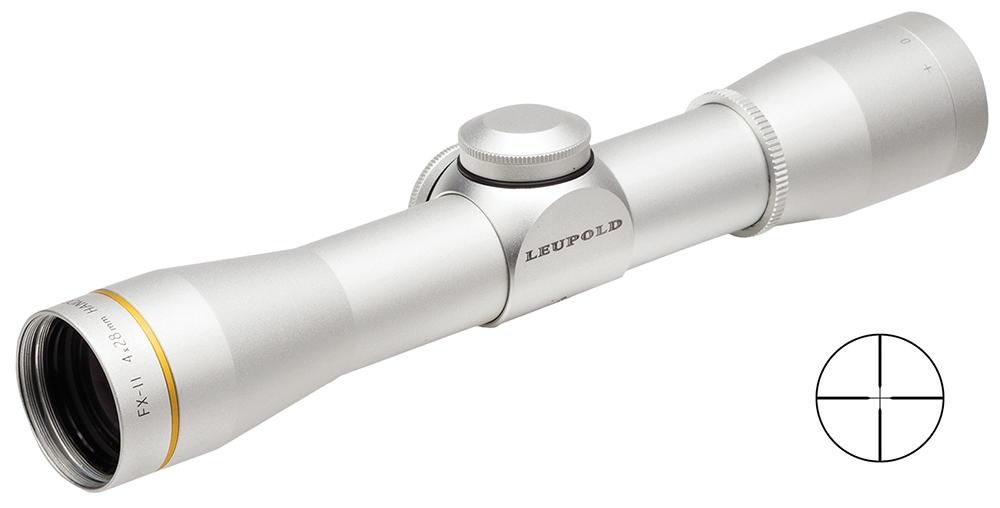 Leupold FX-II Handgun DUPLEX 4x28mm Fixed Power SILVER Scope Factory ...