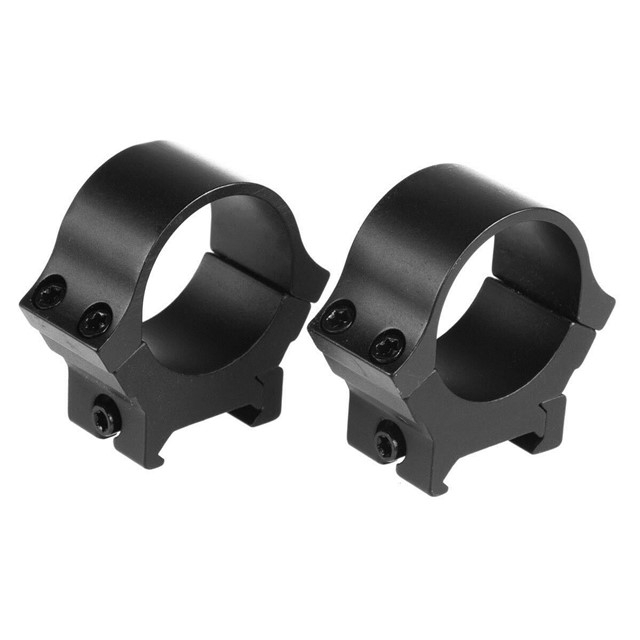 30mm Medium Matte Black Weaver Style Rings 17191321 - GunAuction.com