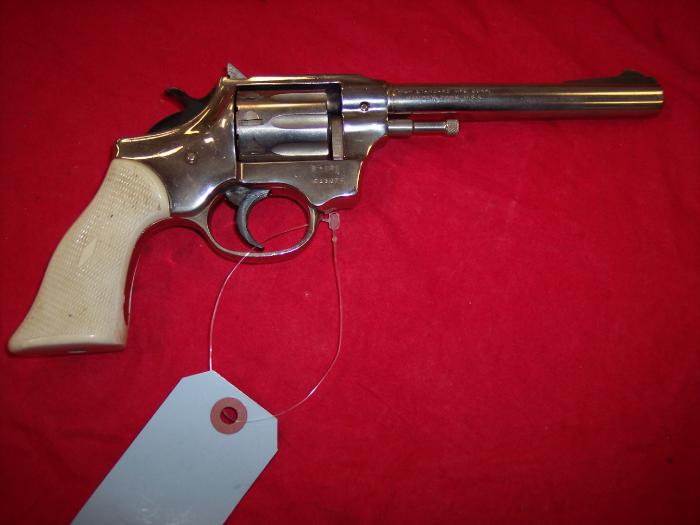 High Standard Sentinel R-101 .22 Revolver, Nickel Plated, 6 Inch Barrel ...