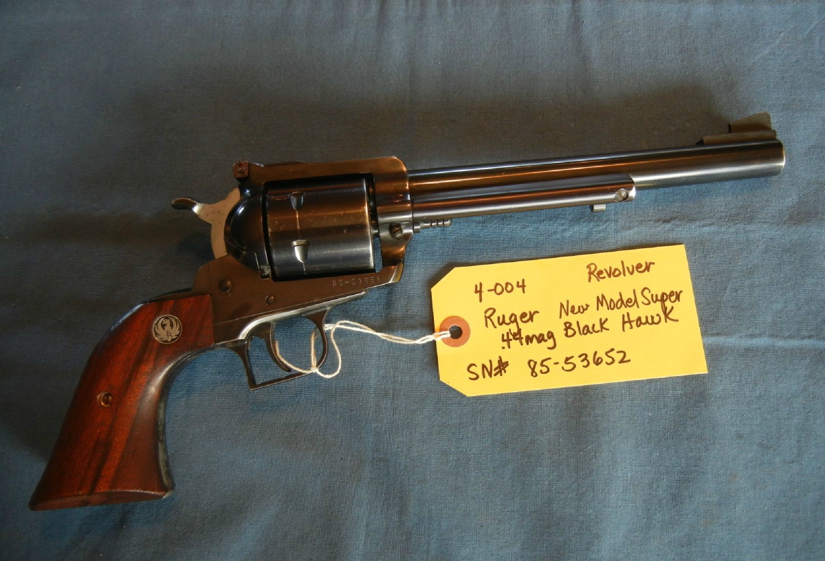 New Model Ruger Super Black Hawk Revolver With Leather Holster .44mag ...