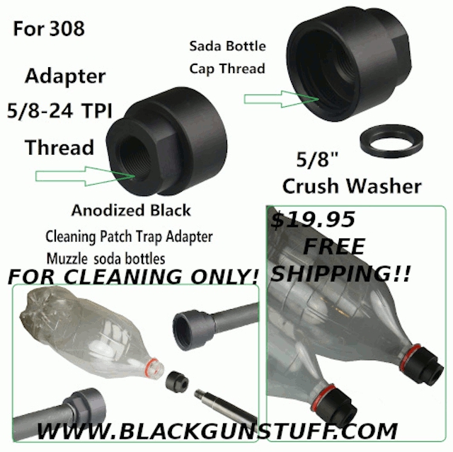 BGS .308 5/8-24 TPI Coke Bottle Solvent Trap AdapterFREE SHIPPING .308 ...