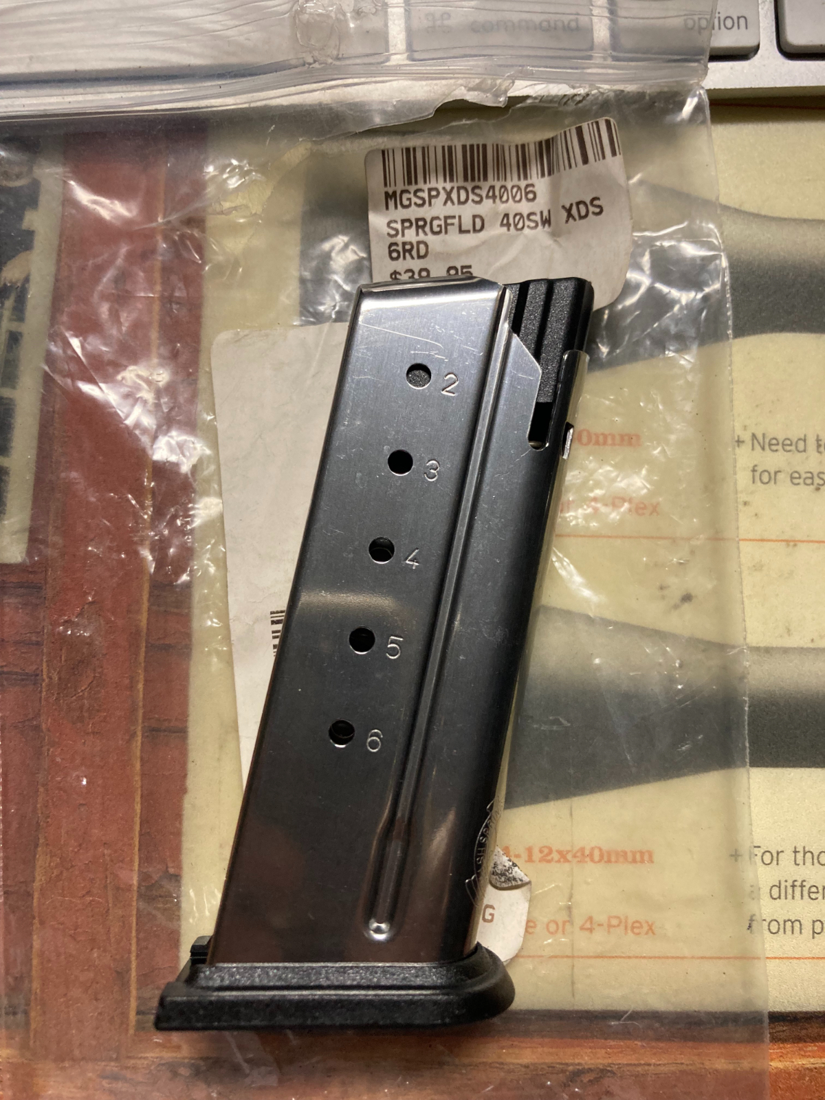 Magazine , Springfield XDS 40 S&W , 6 rounds , New Old Stock , Free ...