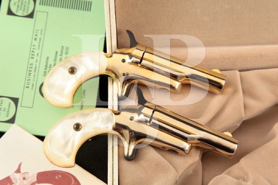 Colt Lady Deringer Set, Consecutive Derringers, Pearlite & Gold Plate 2 ...