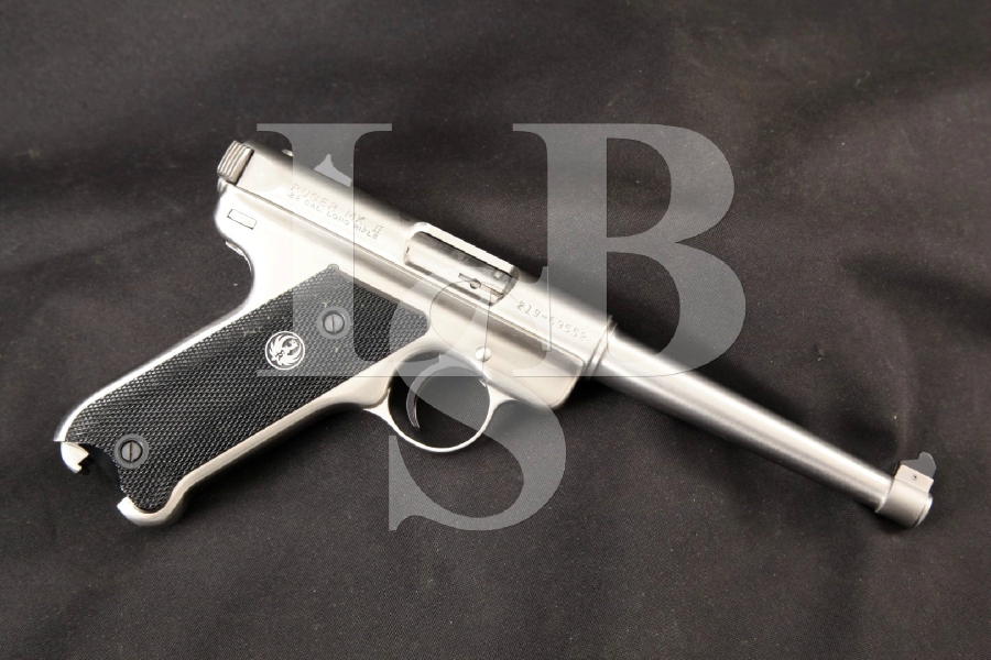 Ruger Mark Ii Model Mk. Ii, Stainless Steel 6" Sa Semi-Automatic Pistol ...