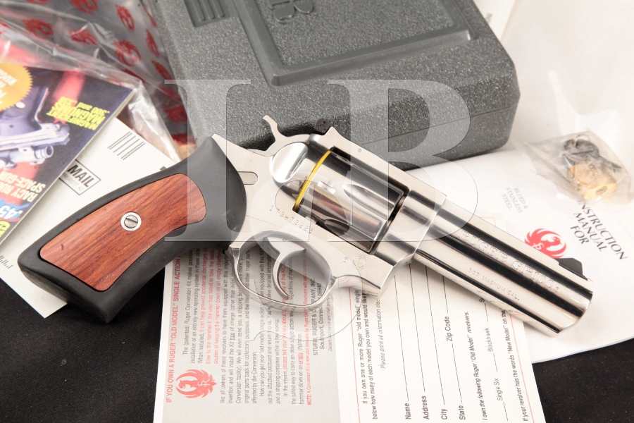 Sturm, Ruger & Co. Inc Gp100, Polished Stainless Steel, 4", 6-Shot, Sa/Da Revolver, Mfd 1997 ...