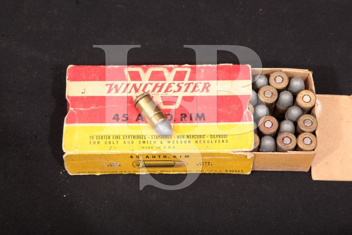 50x .45 Auto Rim 45 Ar Vintage Collectible Correct Winchester 230 Grain ...
