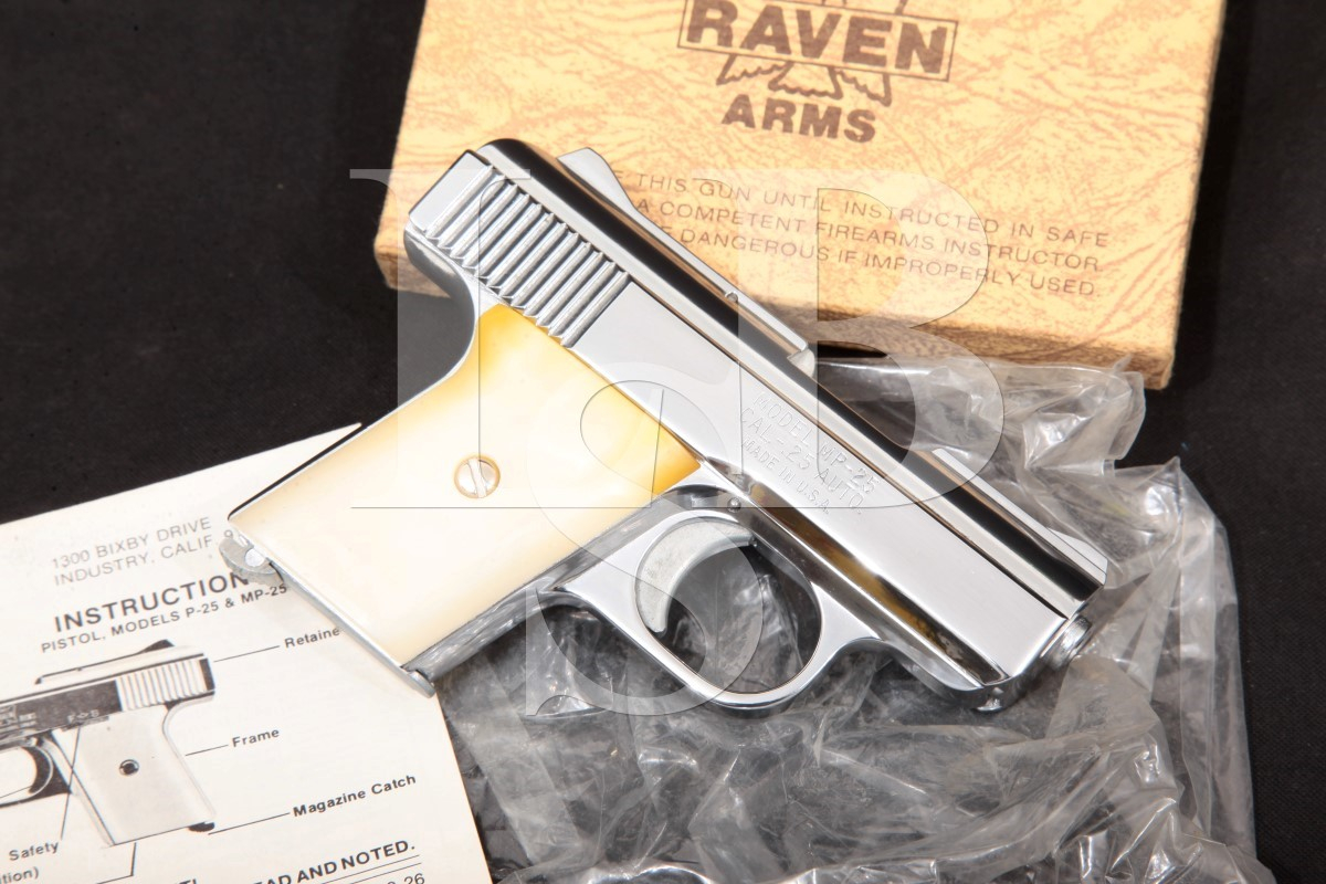 Raven Arms Model P-25, Satin Nickel 2 1/2" Blowback Semi-Automatic ...