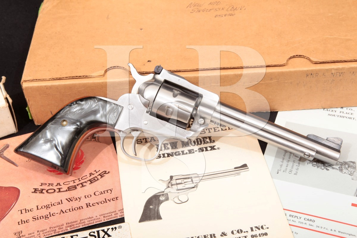 Sturm, Ruger & Co. New Model Single-Six Convertible, Stainless 5 1/2 ...