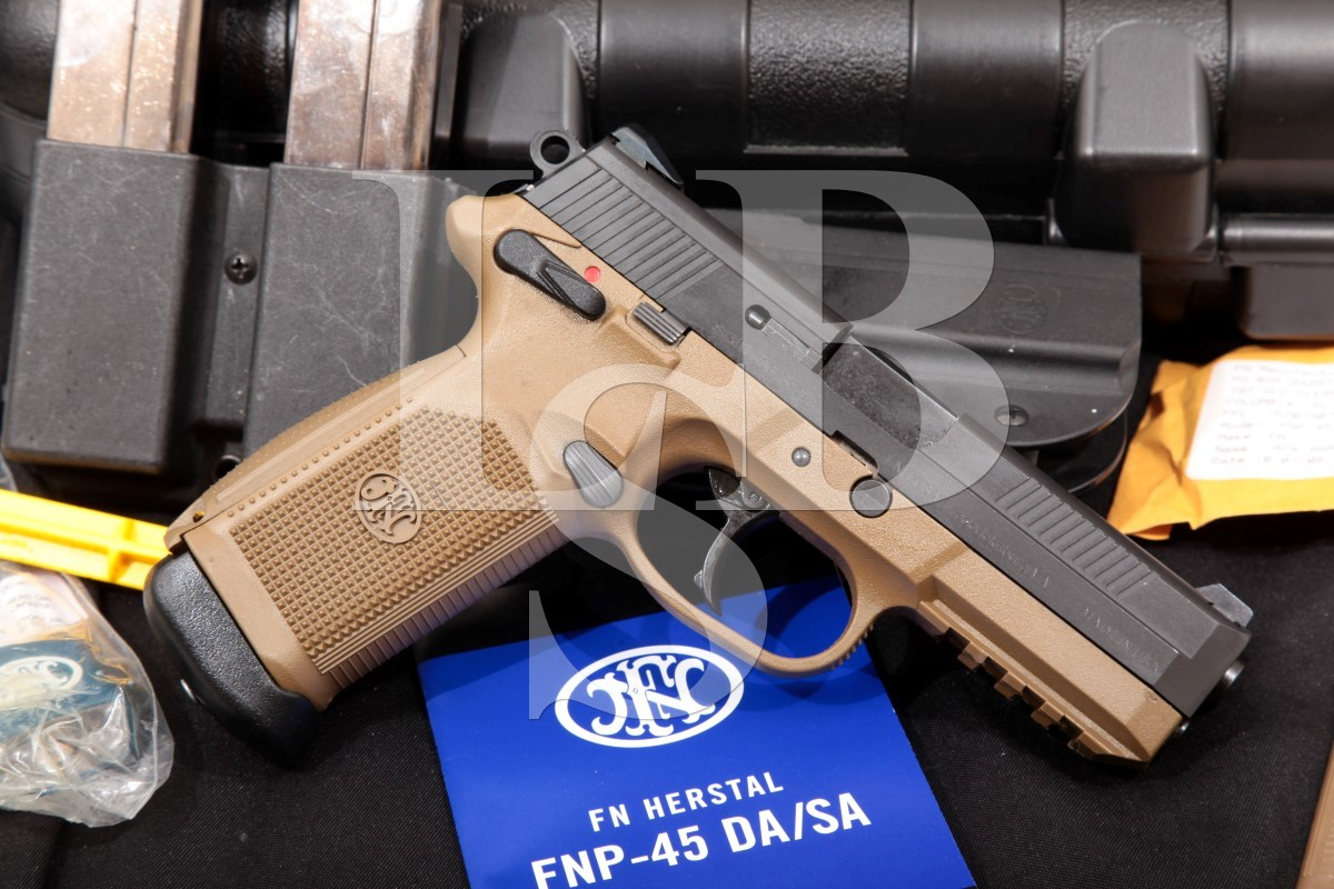 Fnh Usa Model Fnp-45, Blue & Fde 4 1/2" Ambidextrous Sa/Da Semi ...