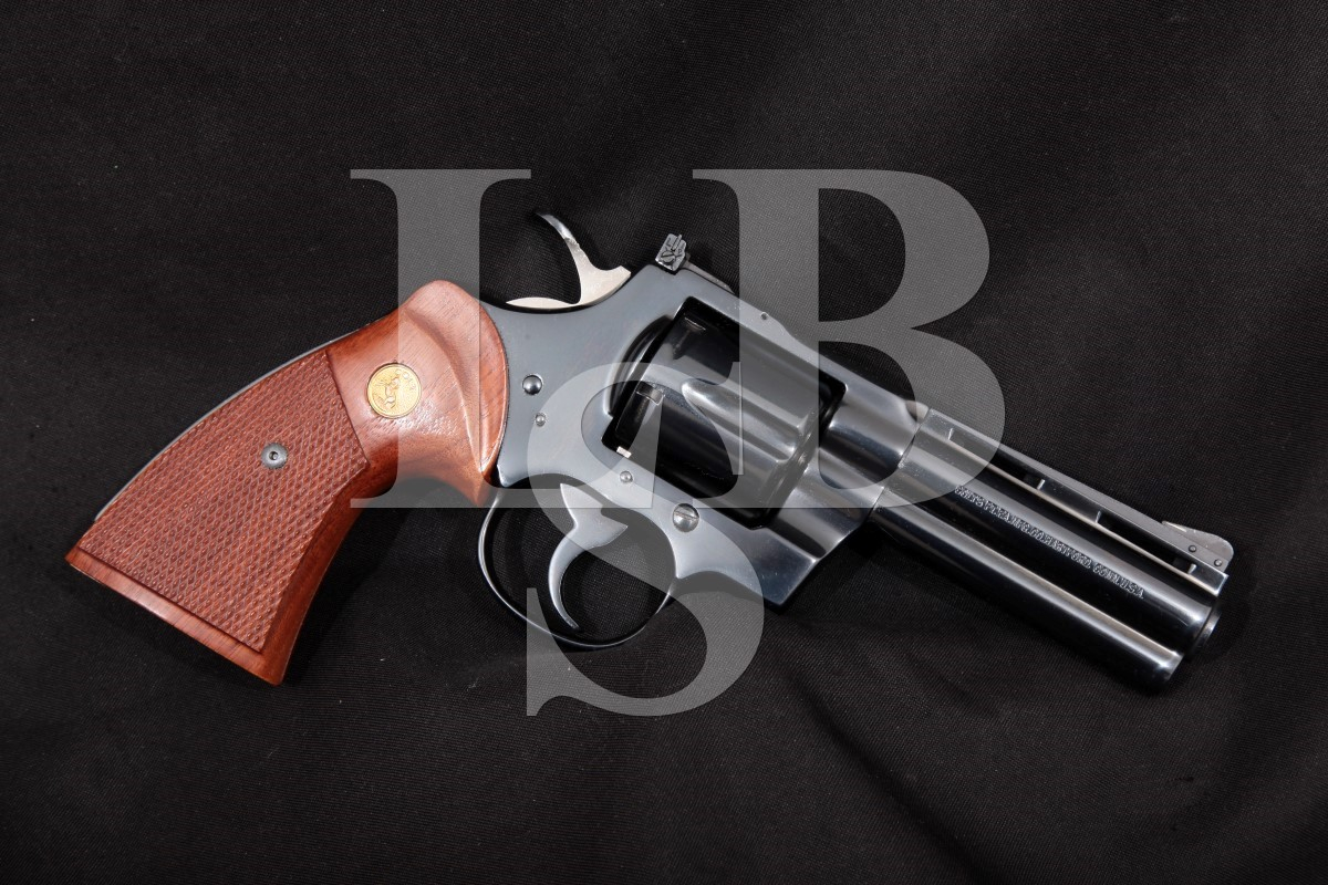 Colt Python Model I3640, Blue 4" Vent-Rib Full Lug 6-Shot Sa/Da Double ...