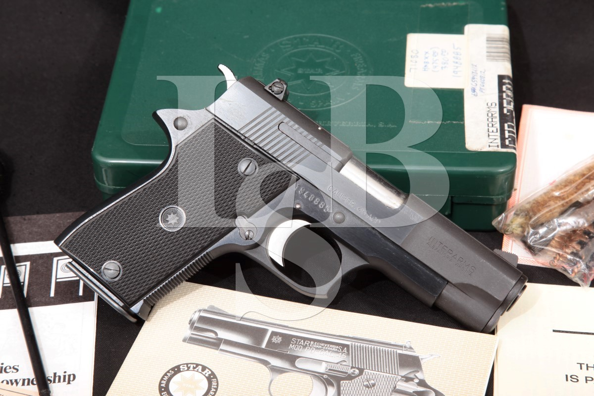 Interarms Star Model Pd, Blue 4" Single Action Magazine Fed Semi ...