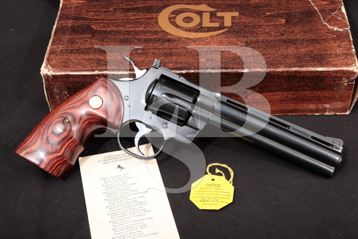 Colt Python Model I3660, Blue 6" Vent-Rib 6-Shot Sa/Da Double Action ...