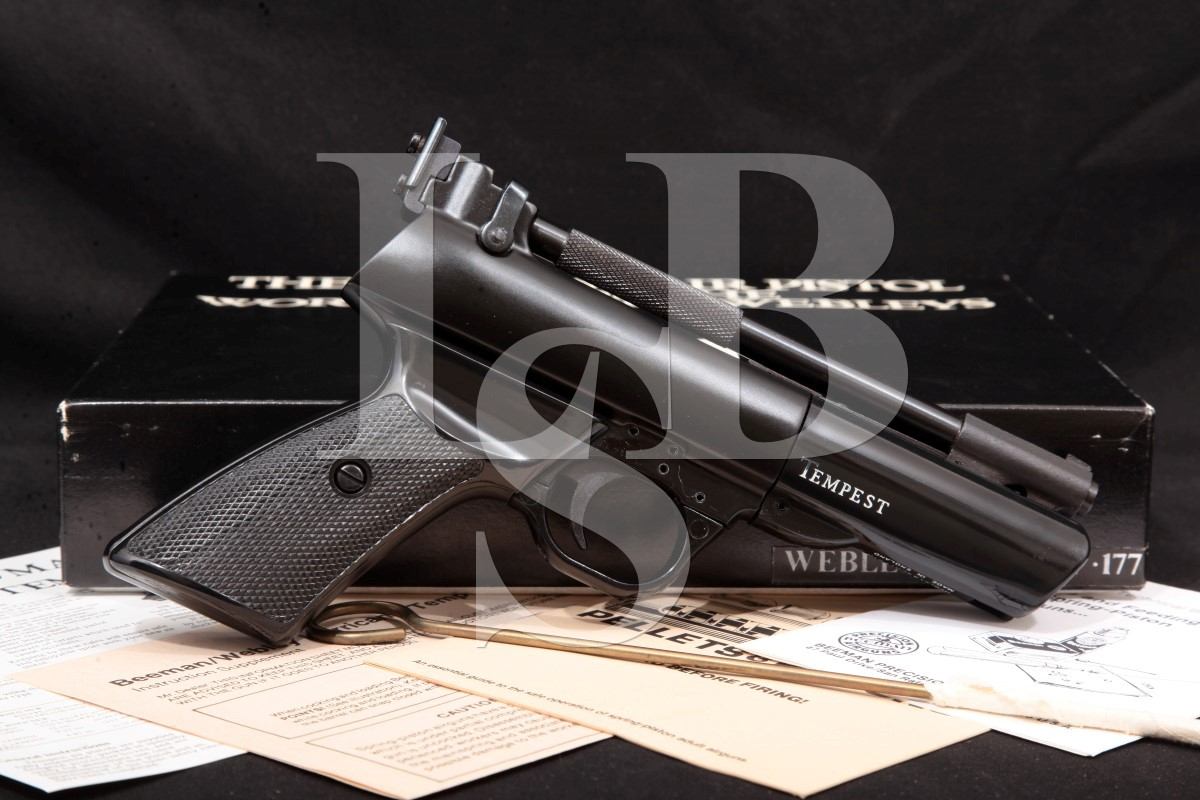 Webley & Scott Beeman Tempest, Black 7" Air Pistol, Box & Paperwork ...