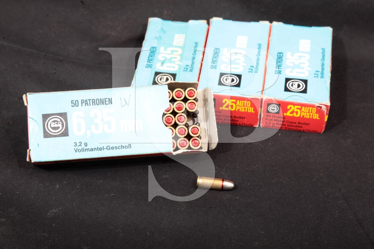 175x .25 Acp 6.35mm 49 Grain Full Metal Case Fmj Geco Dynamit Nobel ...