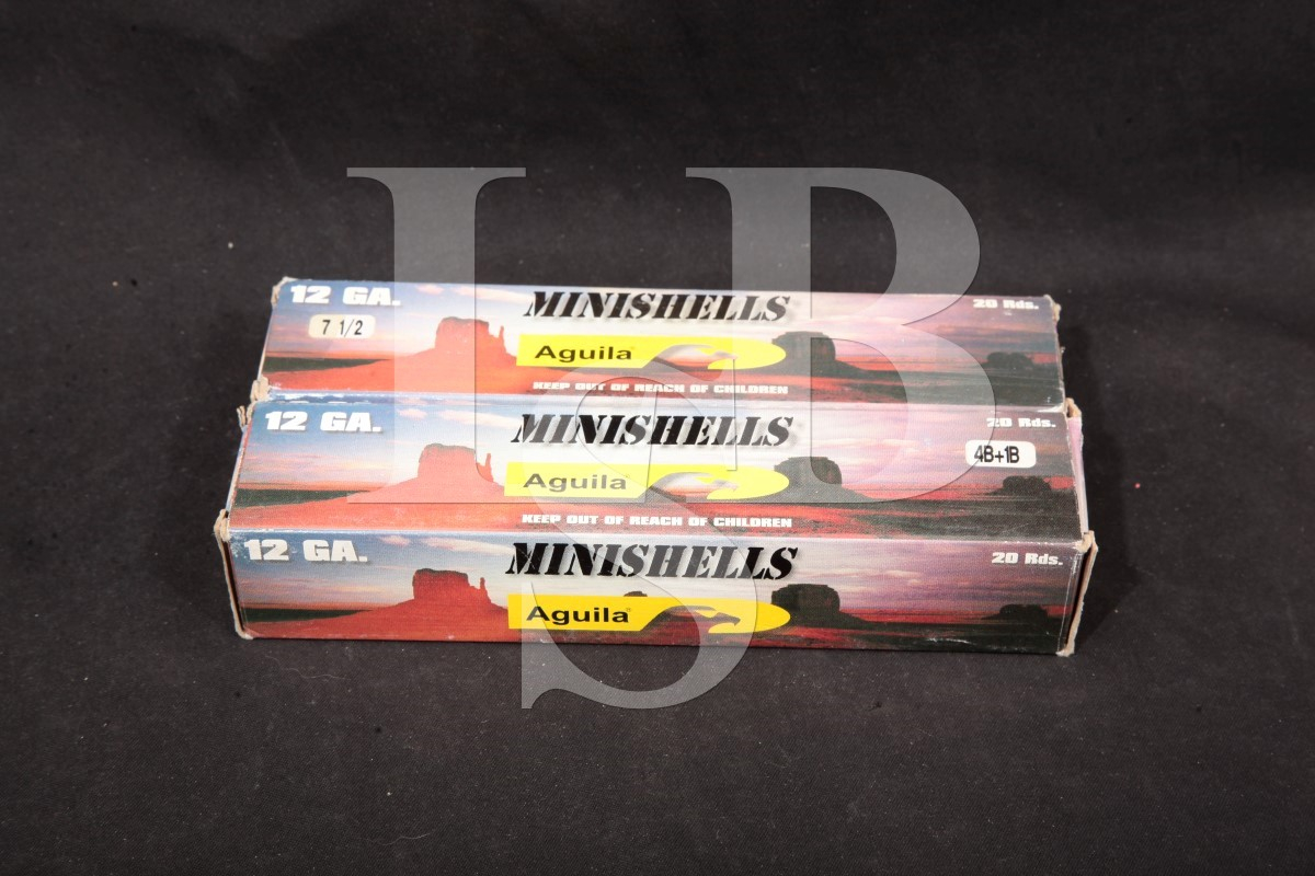 39x 12 Gauge Mini Shotshells Aguila Mixed #1, #4 Buck & 7 1/2 Shot 12 ...