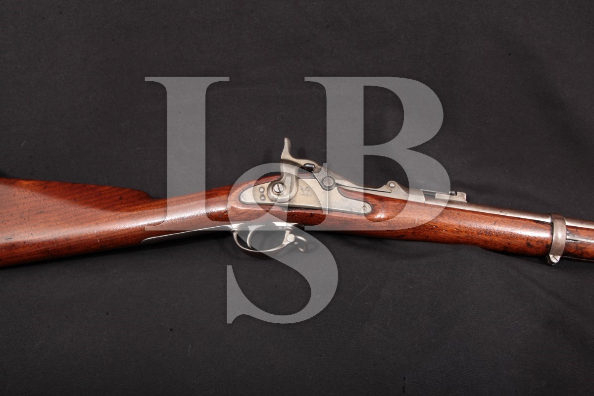 Springfield Early Model 1870 U.S. Trapdoor Rifle, In The White Bright ...