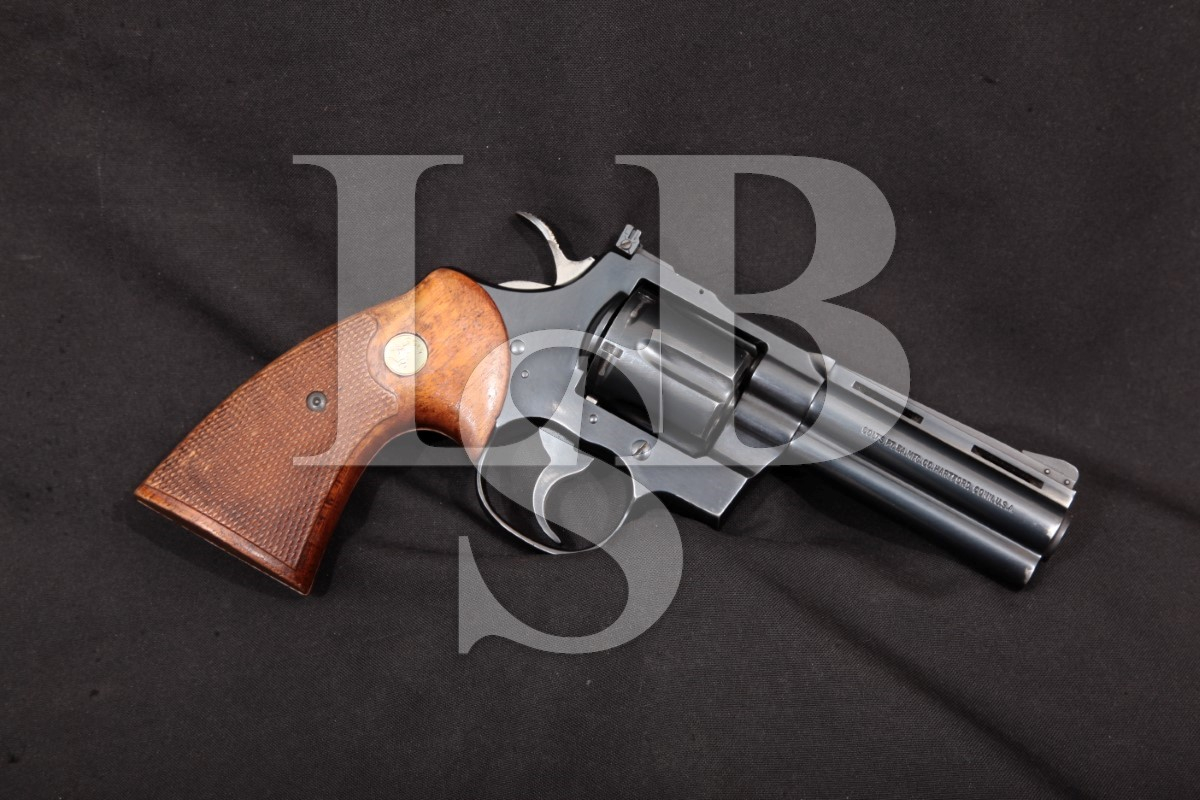 Colt Python Model I3640, Blue 4" Vent-Rib Full Lug 6-Shot Sa/Da Double ...