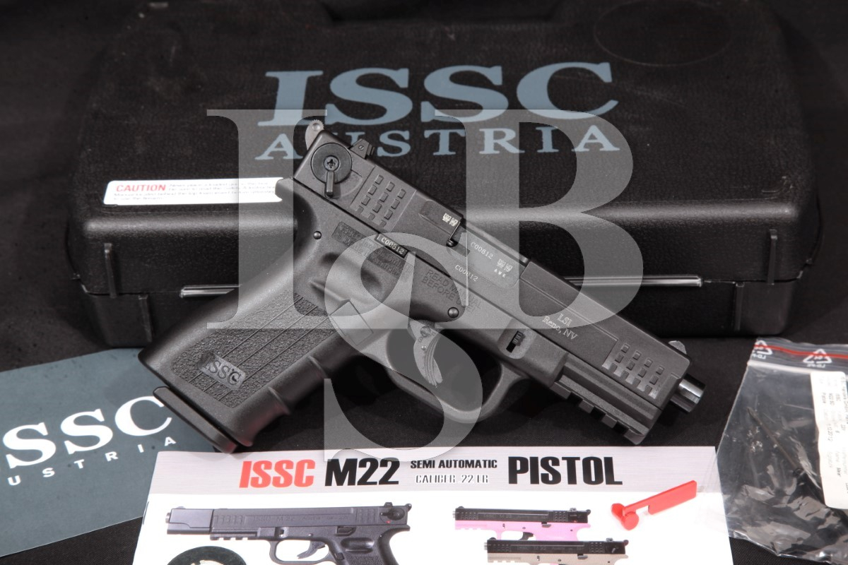 Issc Austria Model M22 M 22, Black Alloy & Polymer 4 Single Action Sa ...