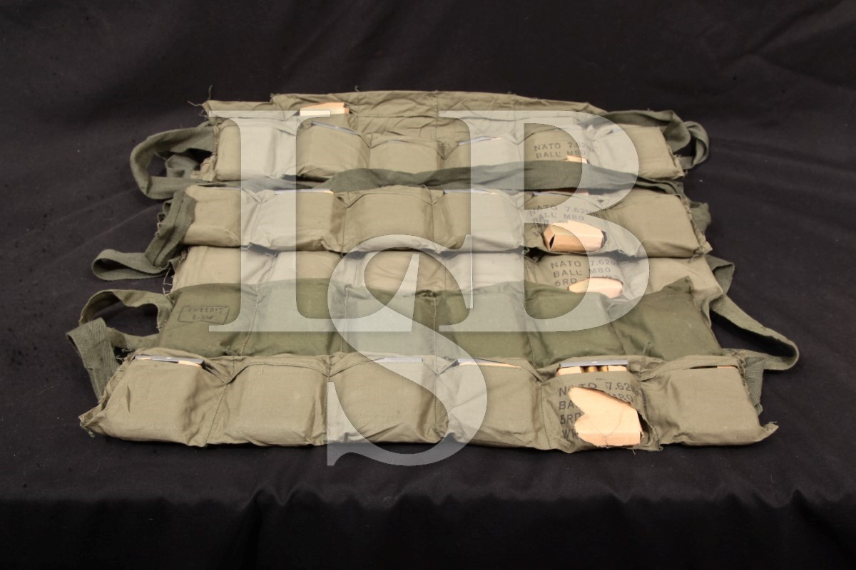 440x 7.62x51mm Nato M80 Ball Ammunition Wra 1960`S On 5x Rounds Clips ...