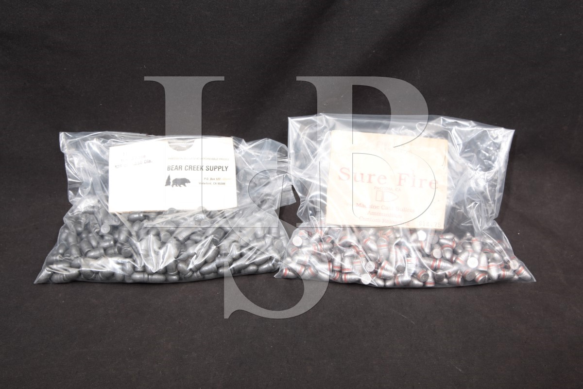 Mixed 625x 9mm Caliber Bullets Bear Creek Moly Coated & Sure Fire Lead ...