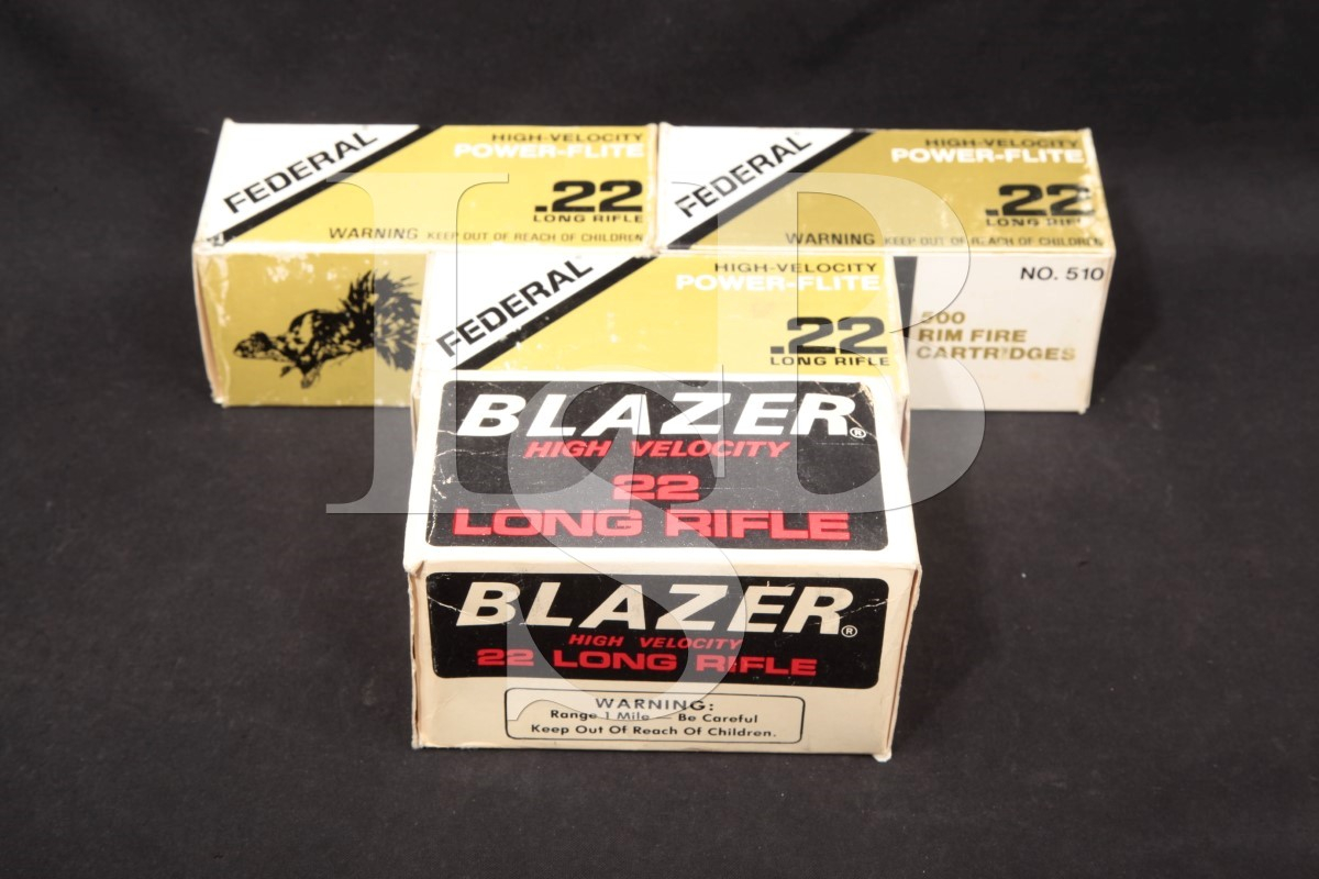Mixed 1750 .22 LR High Velocity Ammunition Fed. Power-Flite & Blazer ...