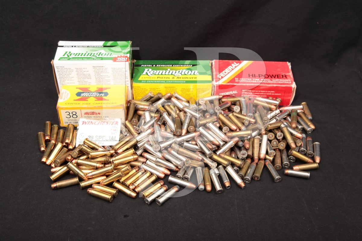 Mixed 300x .38 Special Ammunition Some +P Rem, Win, Fed, Western, PMC ...