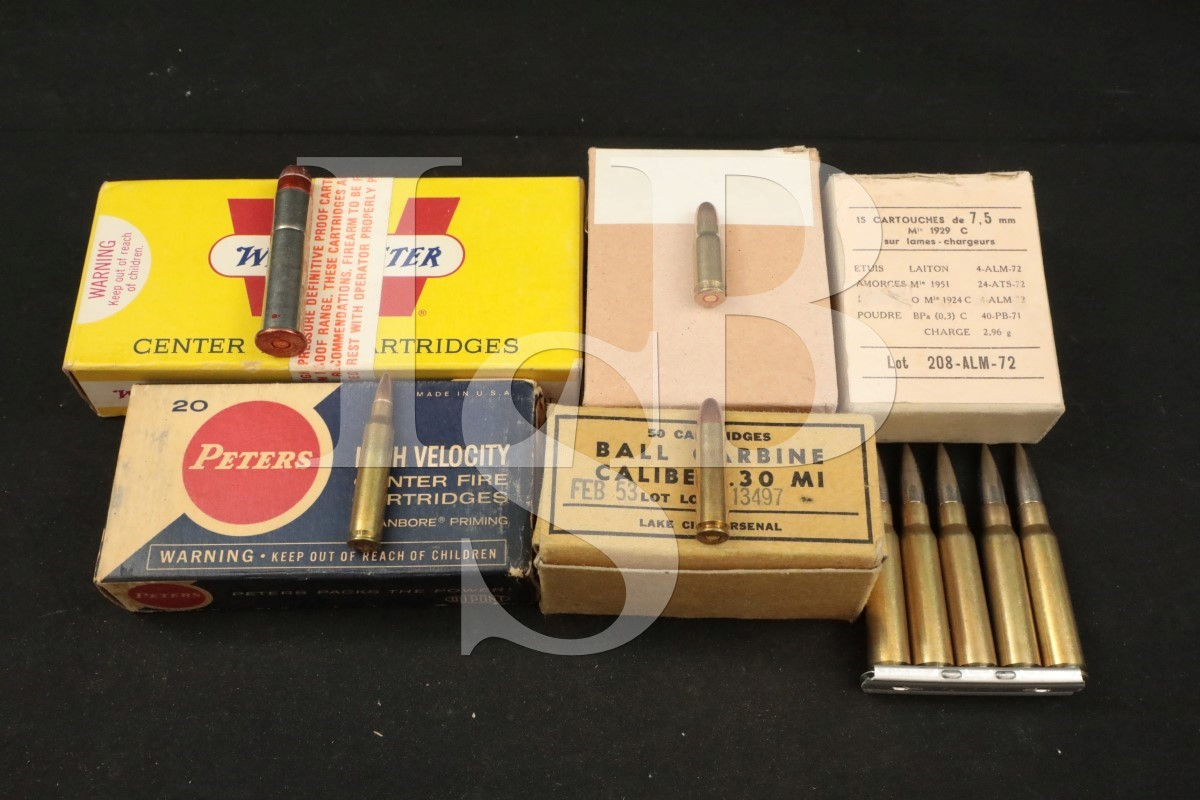 175x Mixed Vintage Ammunition 7.62 TT, .223 Rem, .45-70, .30 Carbine, 7 ...