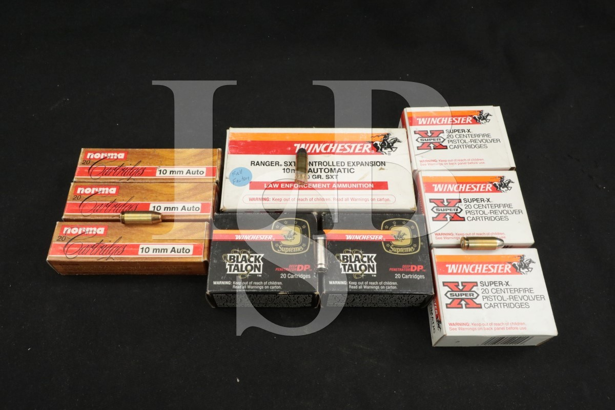 Winchester 191x 10mm Auto Ammunition Win. Black Talon, Ranger ...