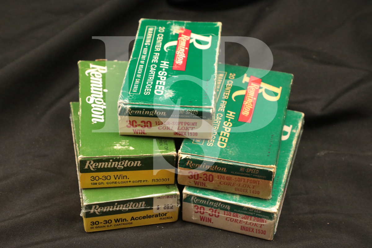Remington 100x .30-30 Winchester Vintage Ammunition 150 & 170 Gr. JSP ...