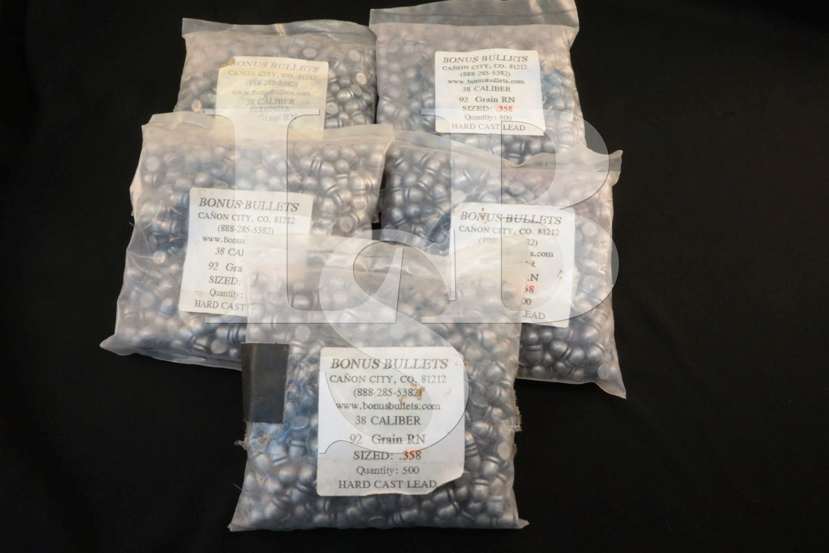Bonus Bullets 2500x .38 Caliber Lead Hard Cast Bullets 92 Grain RN ...