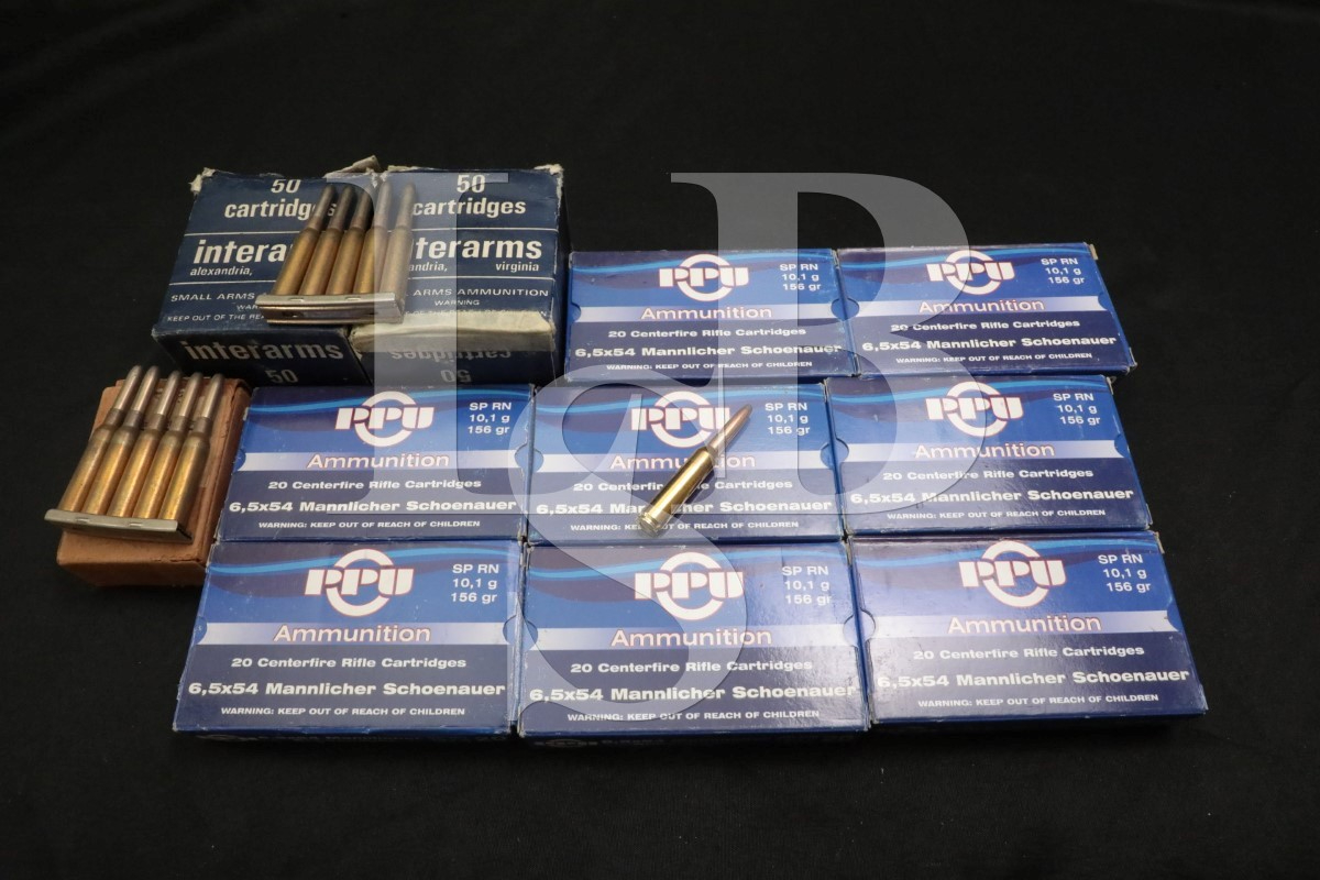PRVI Partizan 267x 6.5x54mm MannlicherSchnauer Ammunition PPU & FN 156 ...