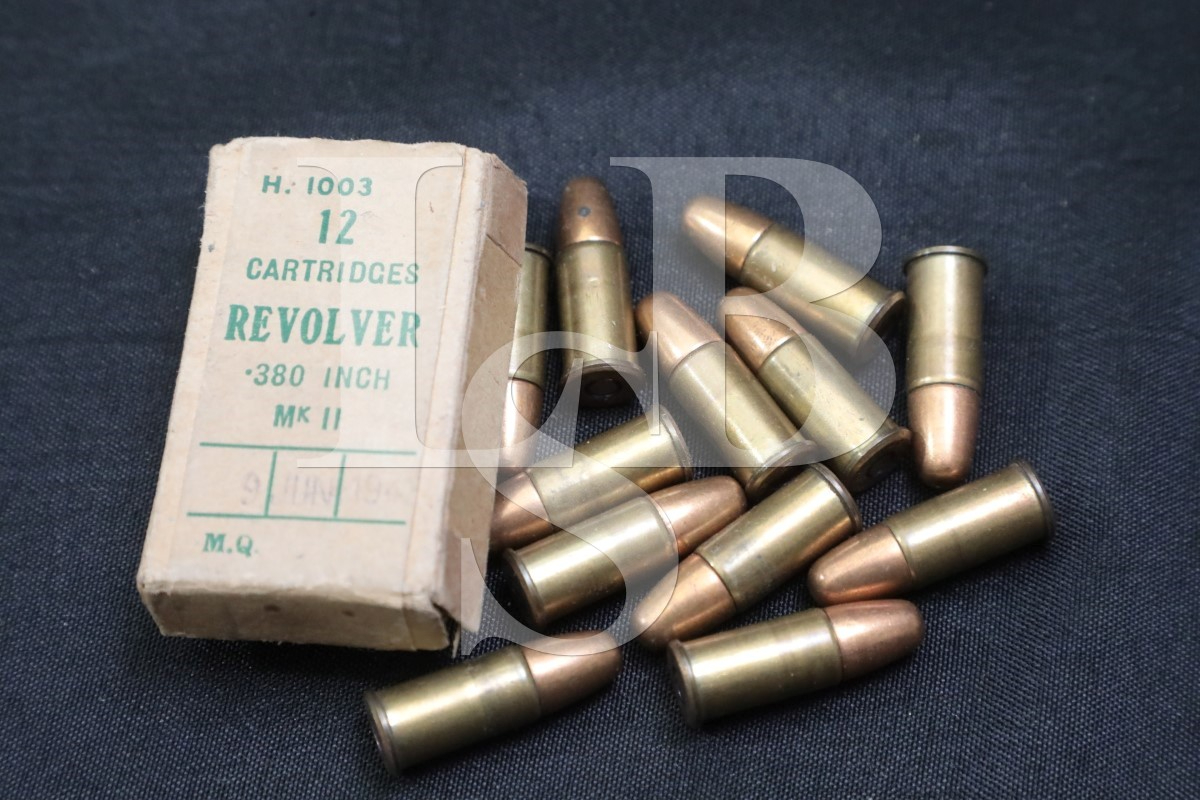 Webley & Scott 12x .380 MK II Revolver World War 2 Ammunition Dated ...