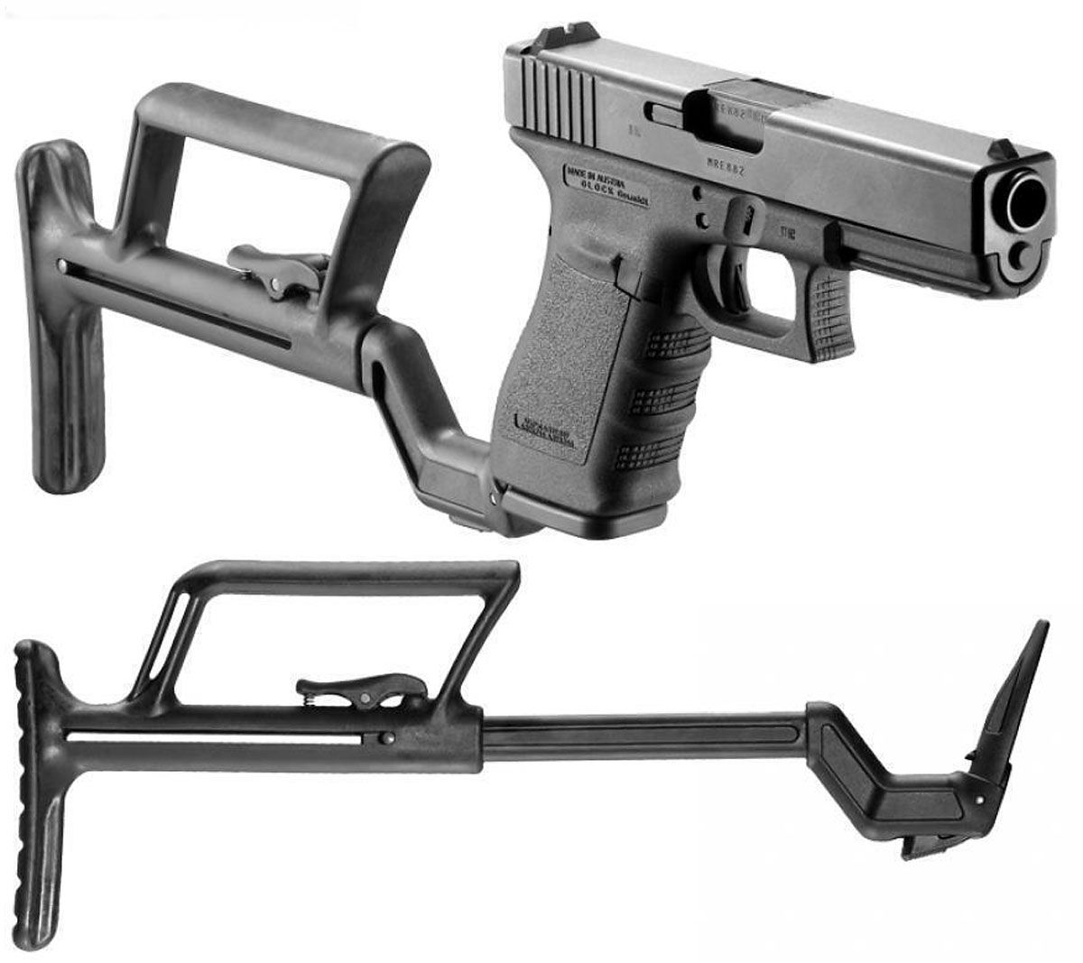 Stock for Glock, collapsible - most models 17129336 - GunAuction.com