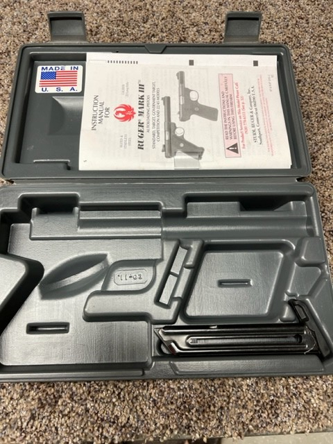 Ruger Factory box w/ clip keys and book Ruger MK111 .22 LR 17311387 ...